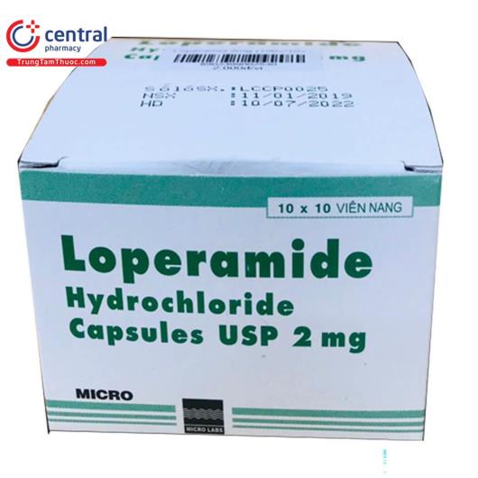 [CHÍNH HÃNG] Loperamide Hydrochloride Capsules USP 2mg trị tiêu chảy