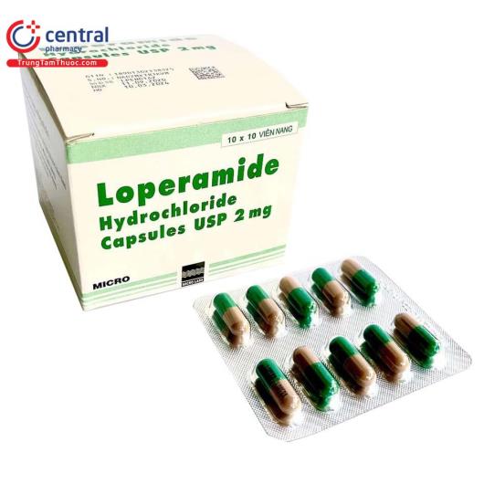 [CHÍNH HÃNG] Loperamide Hydrochloride Capsules USP 2mg trị tiêu chảy