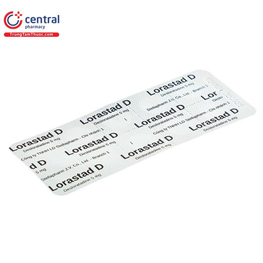 [CHÍNH HÃNG] Thuốc Lorastad D 5mg trị triệu chứng dị ứng, viêm mũi