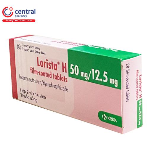 Thuốc Lorista H 50mg/12.5 mg: Tác dụng, liều dùng & giá bán