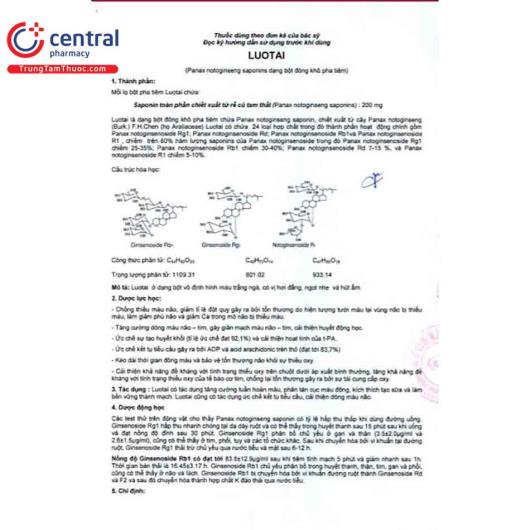 [CHÍNH HÃNG] Thuốc Luotai 200mg - thuốc điều trị tổn thương thần kinh