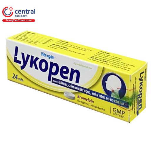 [CHÍNH HÃNG] Viêm ngậm Lykopen giảm ho, giảm đau rát họng