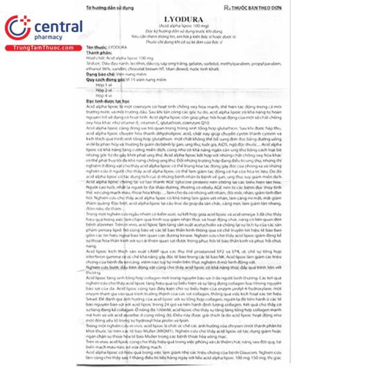 [CHÍNH HÃNG] Thuốc Lyodura điều trị và dự phòng xơ vữa động mạch