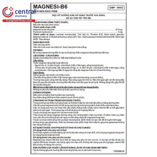 Thuốc Magnesi - B6 Imexpharm giúp bổ sung Magnesi đơn lẻ, phối hợp
