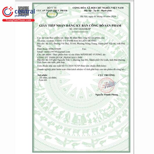 [CHÍNH HÃNG] Thuốc Mãnh Hổ Vương - làm chậm mãn dục sớm ở nam giới