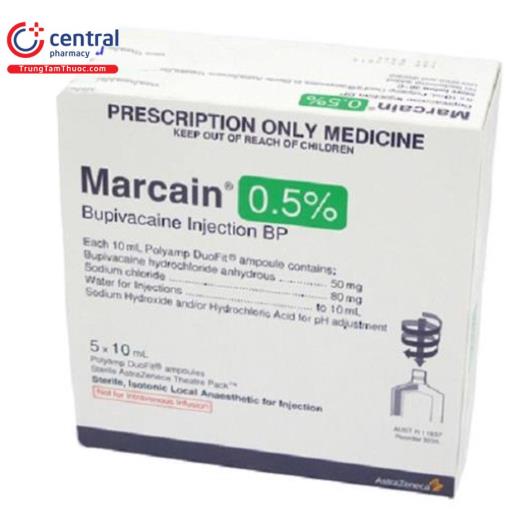 [CHÍNH HÃNG] Thuốc Marcain 0.5% gây tê tủy sống trong phẫu thuật