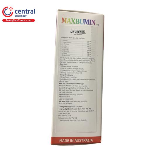 [CHÍNH HÃNG] Thuốc Maxbumin TM Super Albumin tăng cường chức năng gan