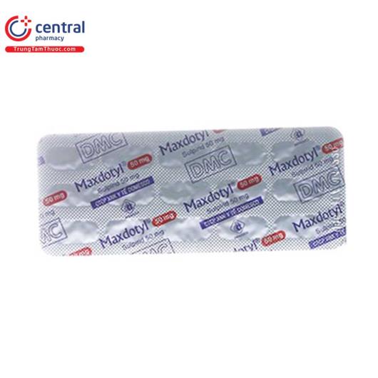 Thuốc Maxdotyl 50mg (2 vỉ x 15 viên): Tác dụng - Liều dùng và Giá bán