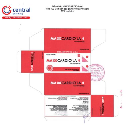 [CHÍNH HÃNG] Thuốc Maxxcardio LA 4 - điều trị tăng huyết áp