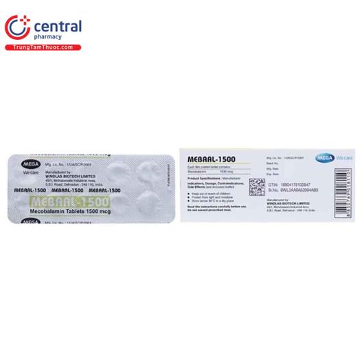 Thuốc Mebaal 1500: Tác dụng, chỉ định, tương tác thuốc