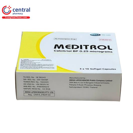 Thuốc điều trị loãng xương Meditrol 0,25mcg: chỉ định, liều dùng