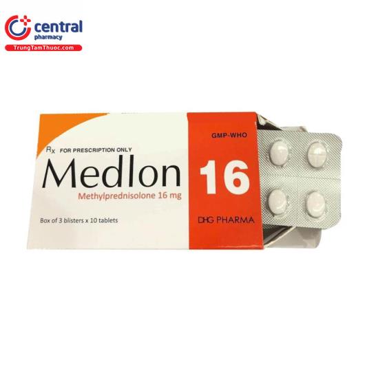 Thuốc Medlon 16: Tác dụng, liều dùng và tác dụng phụ