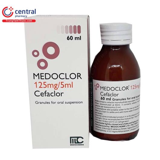 [CHÍNH HÃNG] Thuốc Medoclor 125mg/5ml (Chai 60ml) trị nhiễm khuẩn