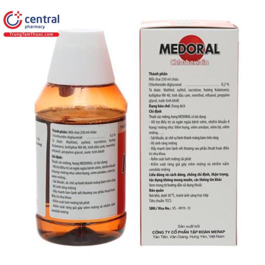 Nước súc miệng Medoral 250ml sát khuẩn hiệu quả cao