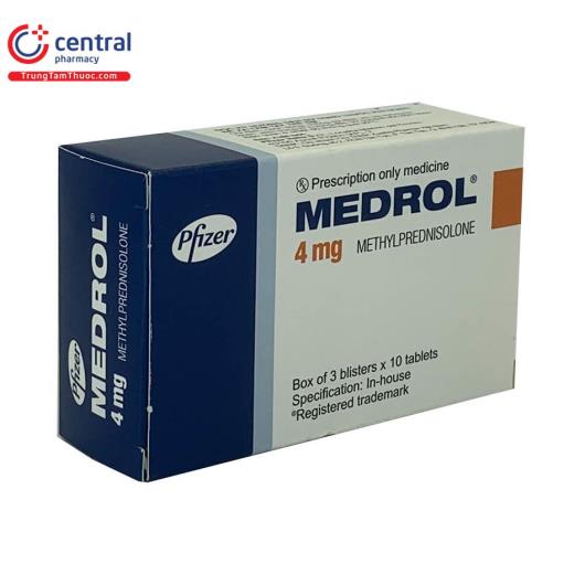[CHÍNH HÃNG] Thuốc Medrol 4mg - giảm đau, chống viêm
