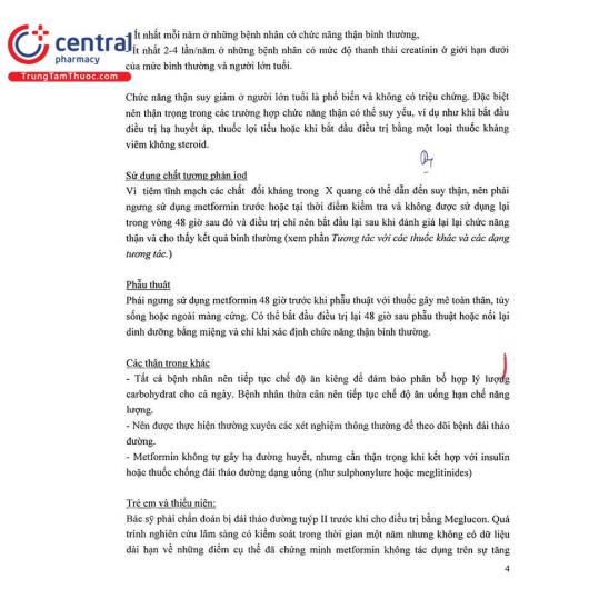 Thuốc Meglucon 1000mg - Thuốc điều trị bệnh đái tháo đường