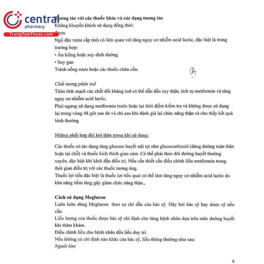 Thuốc Meglucon 1000mg - Thuốc điều trị bệnh đái tháo đường