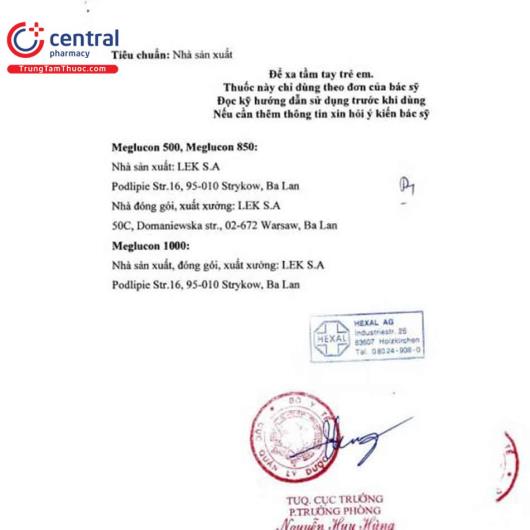 Thuốc Meglucon 850mg - Thuốc kiểm soát đường huyết hiệu quả