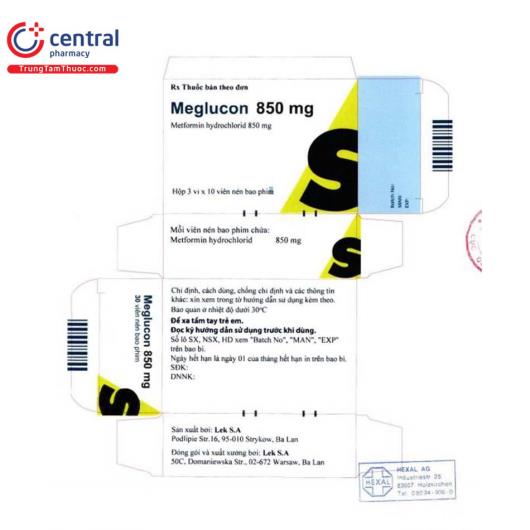 Thuốc Meglucon 850mg - Thuốc kiểm soát đường huyết hiệu quả