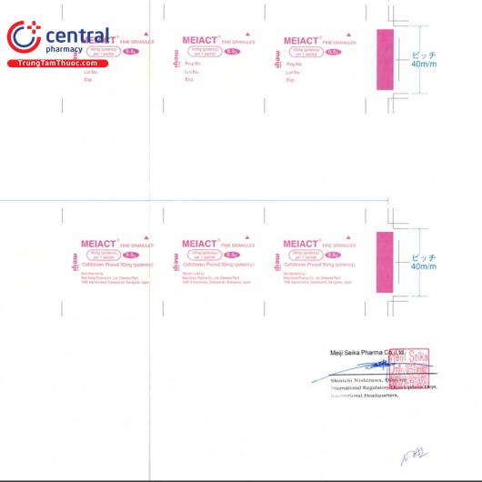 [CHÍNH HÃNG] Thuốc Meiact fine Granules 50mg điều trị nhiễm khuẩn