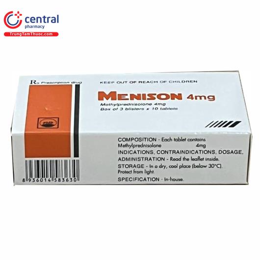 Thuốc Menison 4mg: tác dụng, chỉ định, liều dùng thuốc