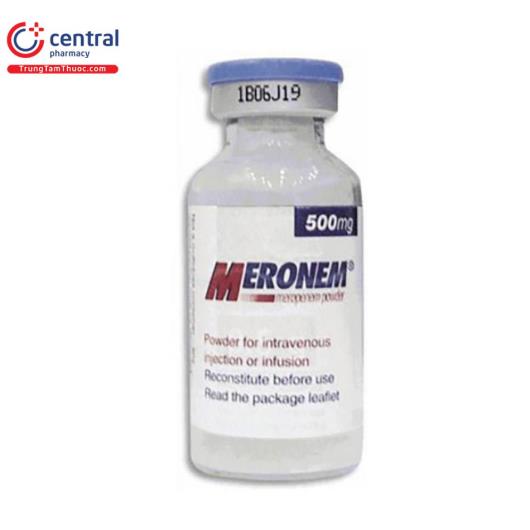 [CHÍNH HÃNG] Thuốc Meronem 500mg trị nhiễm khuẩn niệu có biến chứng