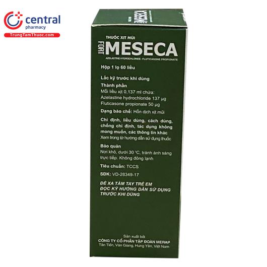 Thuốc xịt mũi Meseca Fort - điều trị viêm mũi dị ứng