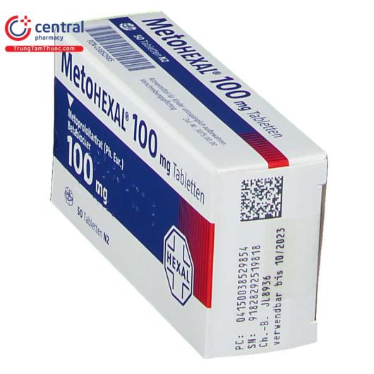 [CHÍNH HÃNG] Thuốc Metohexal 100 mg điều trị tăng huyết áp