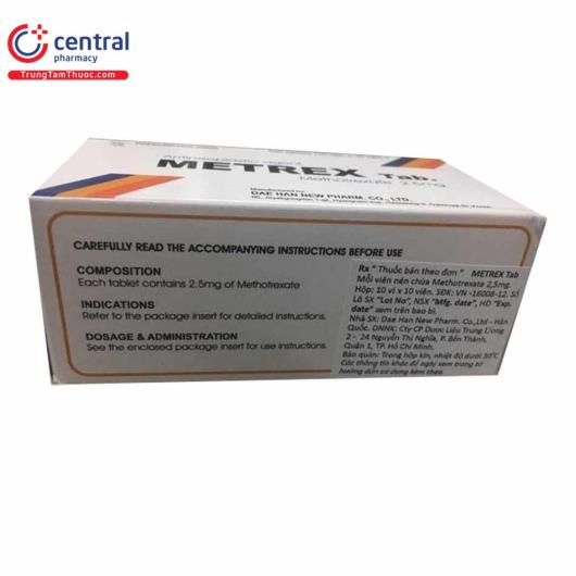 [CHÍNH HÃNG] Thuốc Metrex 2,5mg - Thuốc điều trị ung thư