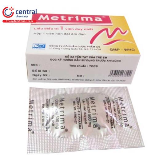 [CHÍNH HÃNG] Thuốc Metrima 500mg - Viên đặt phụ khoa trị viêm âm đạo