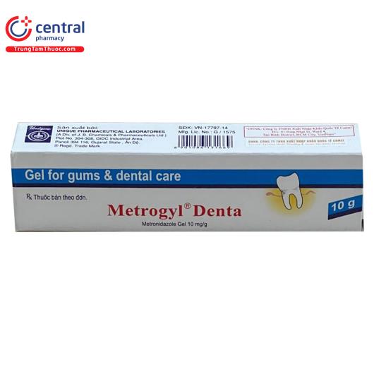Thuốc Metrogyl Denta Gel 10g trị viêm nha chu: Liều dùng, Cách dùng