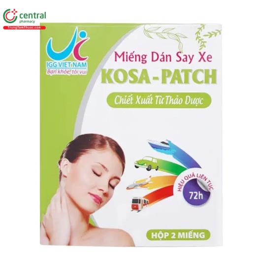 Miếng dán KOSA-PATCH hỗ trợ giảm đau đầu, chóng mặt, say tàu xe