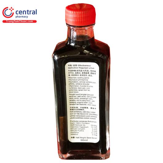 Dầu xoa bóp Malaysia Minyak Merah hỗ trợ giảm đau nhức xương khớp