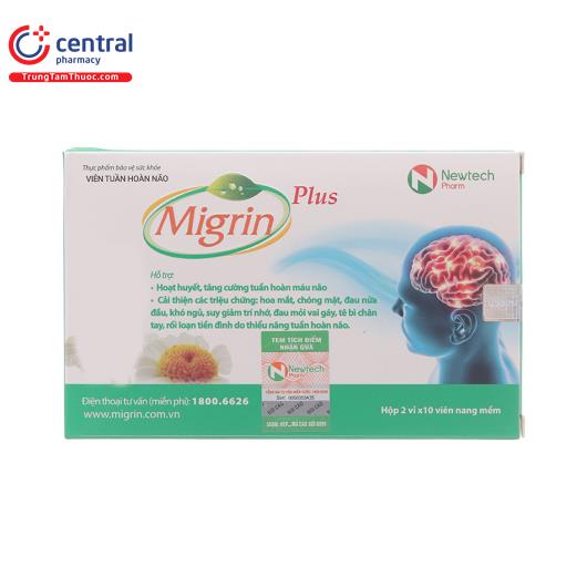 [CHÍNH HÃNG] Thuốc Migrin Plus hỗ trợ cải thiện tuần hoàn não