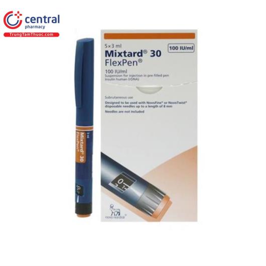 Thuốc Mixtard 30 Flexpen 100IU/ml 3ml -Thuốc điều trị tiểu đường
