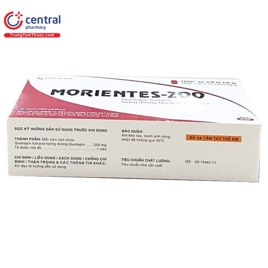 [CHÍNH HÃNG] Thuốc Morientes-200 điều trị tâm thần phân liệt