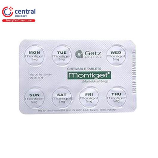 Thuốc Montiget 5mg - Thuốc điều trị hen phế quản hiệu quả