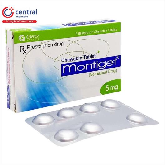 Thuốc Montiget 5mg - Thuốc điều trị hen phế quản hiệu quả