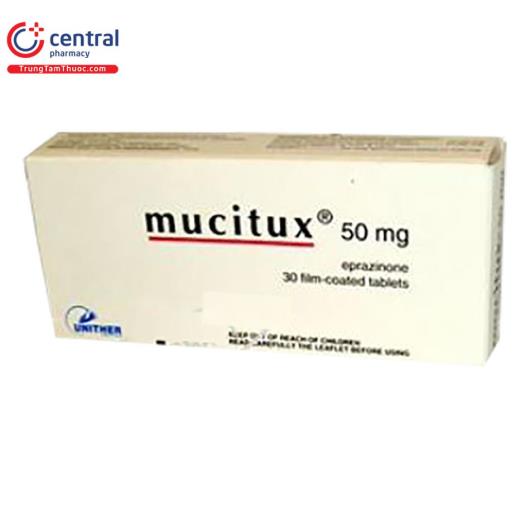 Thuốc Mucitux 50mg - Thuốc có tác dụng làm loãng đờm