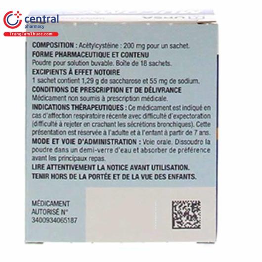 Thuốc Mucomyst 200mg : liều dùng, cách dùng hiệu quả, giá bán