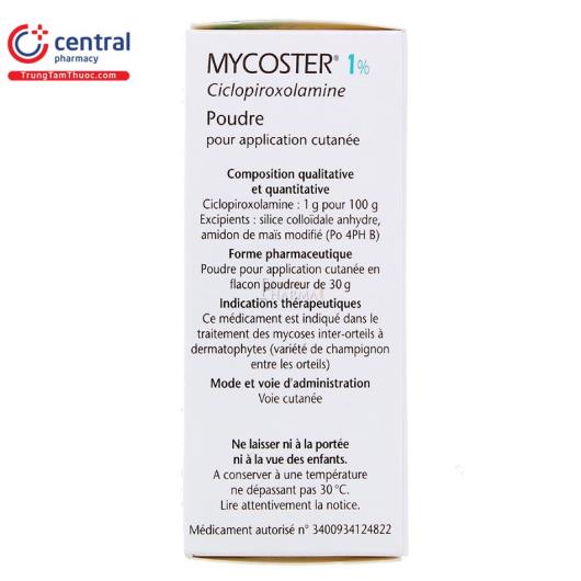 [CHÍNH HÃNG] Thuốc Mycoster 1% Poudre 30g- điều trị nấm kẽ chân