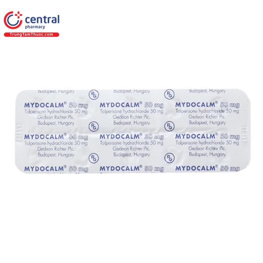 Thuốc giãn cơ Mydocalm 50mg: chỉ định, liều dùng, lưu ý sử dụng