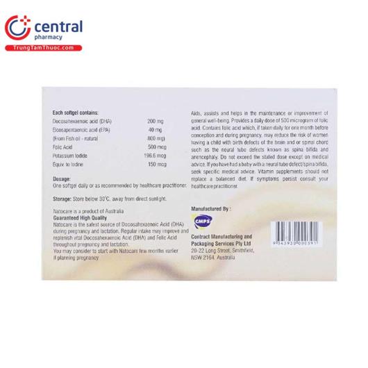 [CHÍNH HÃNG] Thuốc Natocare Plus - bổ sung dinh dưỡng cho bà bầu