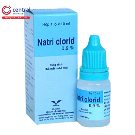 Thuốc nhỏ mắt, mũi Natri clorid 0,9% 10ml Bidiphar: tác dụng, giá bán