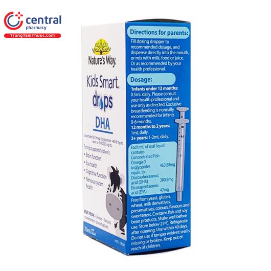 [CHÍNH HÃNG] Thuốc Nature’s Way Kids Smart Drops DHA - Bé thông minh
