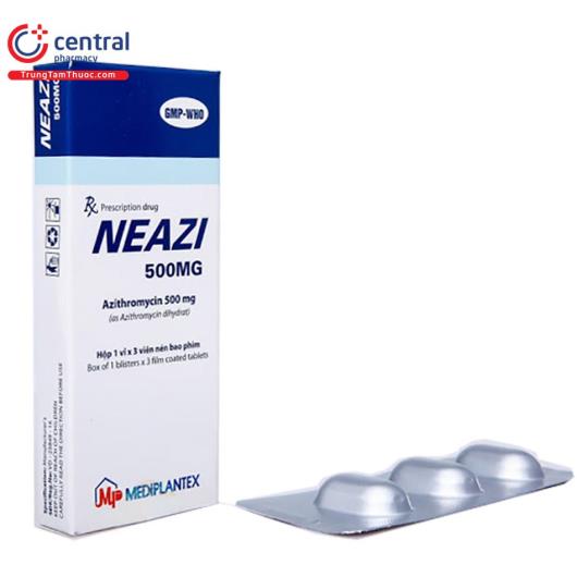 [CHÍNH HÃNG] Thuốc Neazi 500mg - kháng sinh điều trị nhiễm khuẩn