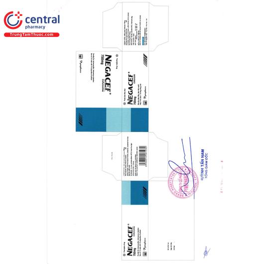 [CHÍNH HÃNG] Thuốc Negacef 750mg điều trị nhiễm khuẩn