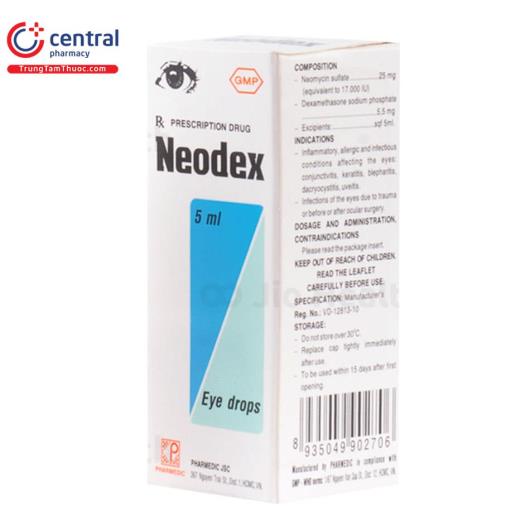 Thuốc nhỏ mắt Neodex 5ml: Cách dùng – liều dùng, lưu ý khi sử dụng
