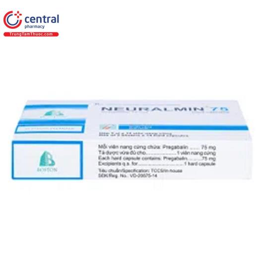 [CHÍNH HÃNG] Thuốc Neuralmin 75 trị đau thần kinh, động kinh cục bộ