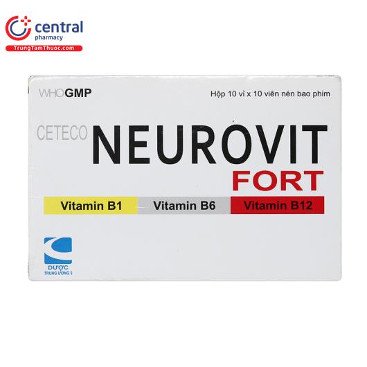 Thuốc Ceteco Neurovit Fort - điều trị viêm dây thần kinh ngoại vi